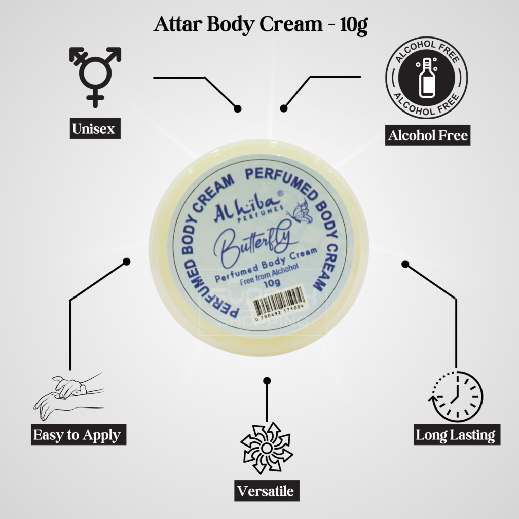Butterfly Attar Body Cream - 10g - Sunnah Shopping